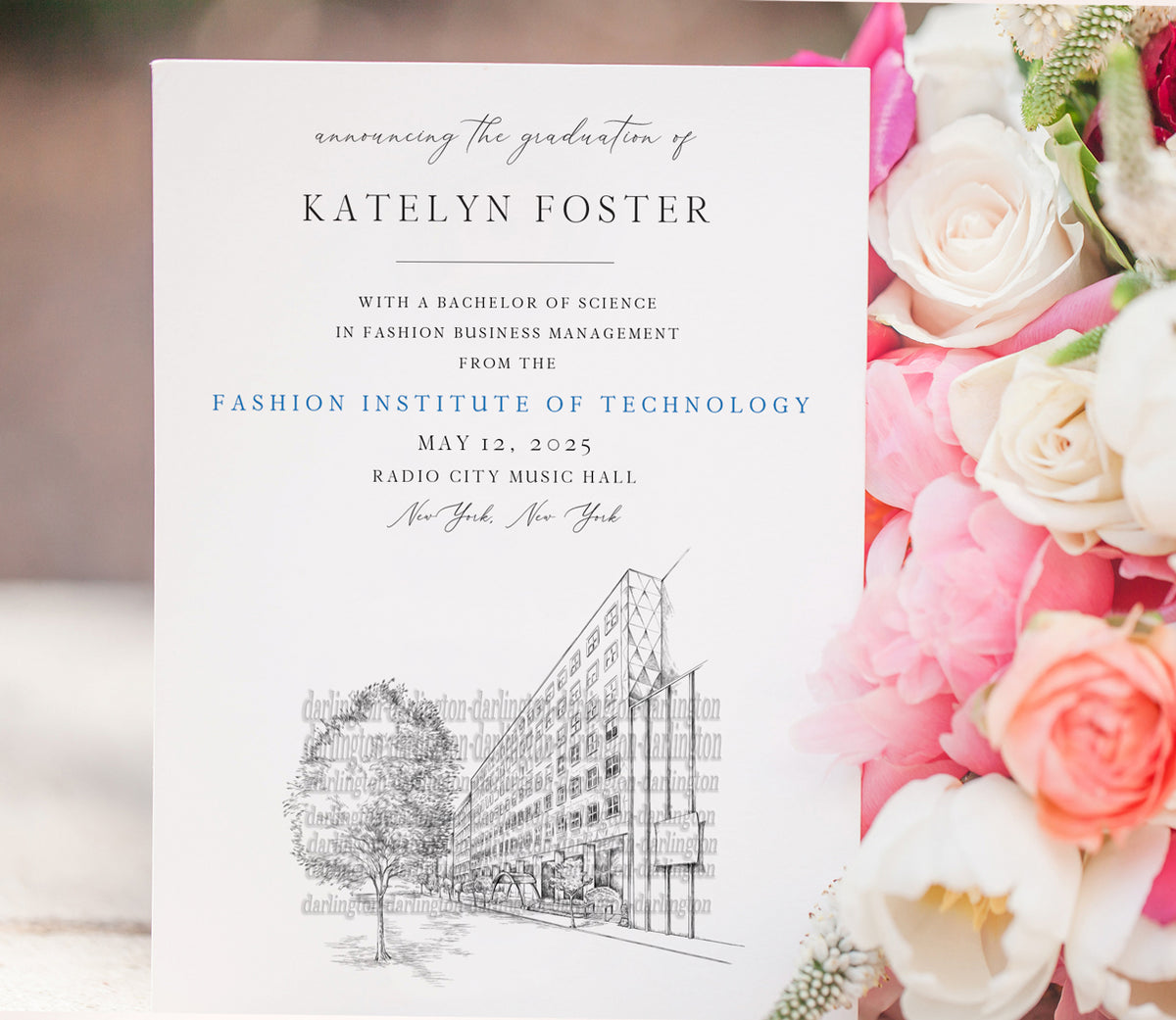 Fashion Institute of Technology Graduation Announcement, fit, Invitati ...