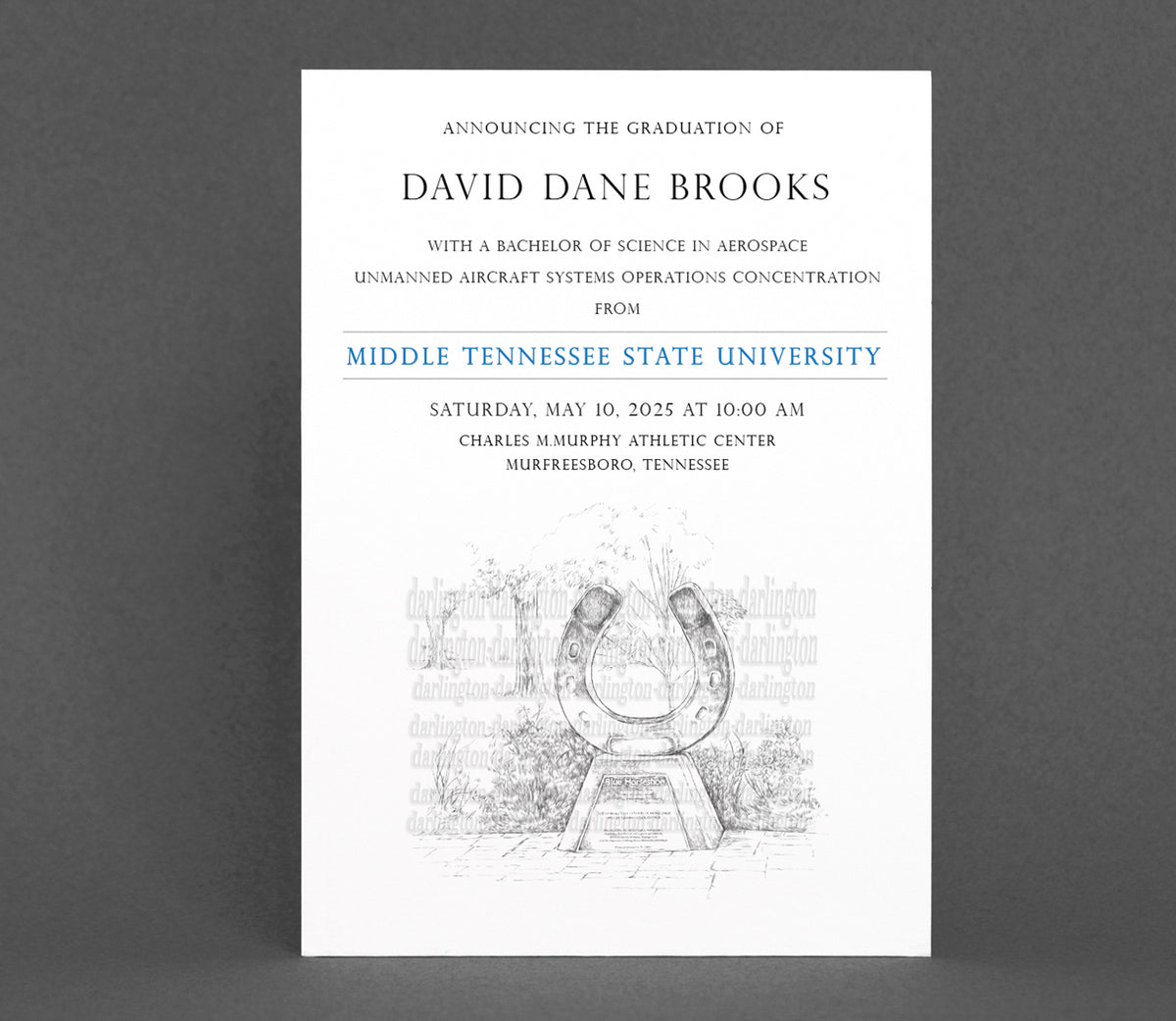 Middle Tennessee State University Graduation Announcement, Invitation ...
