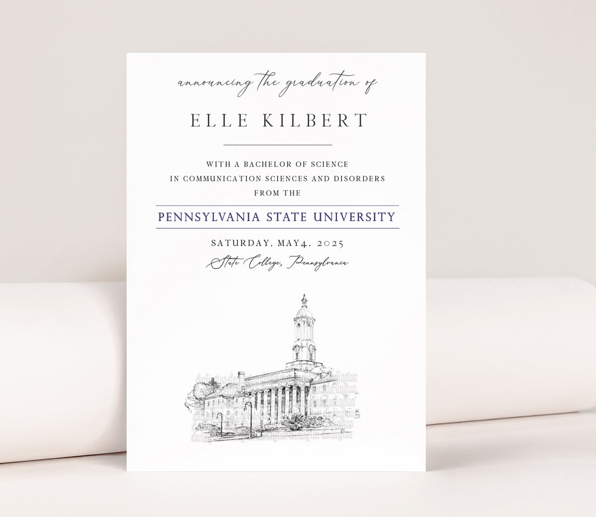 Penn State University Graduation Announcement, Grad Announcements, Pen ...