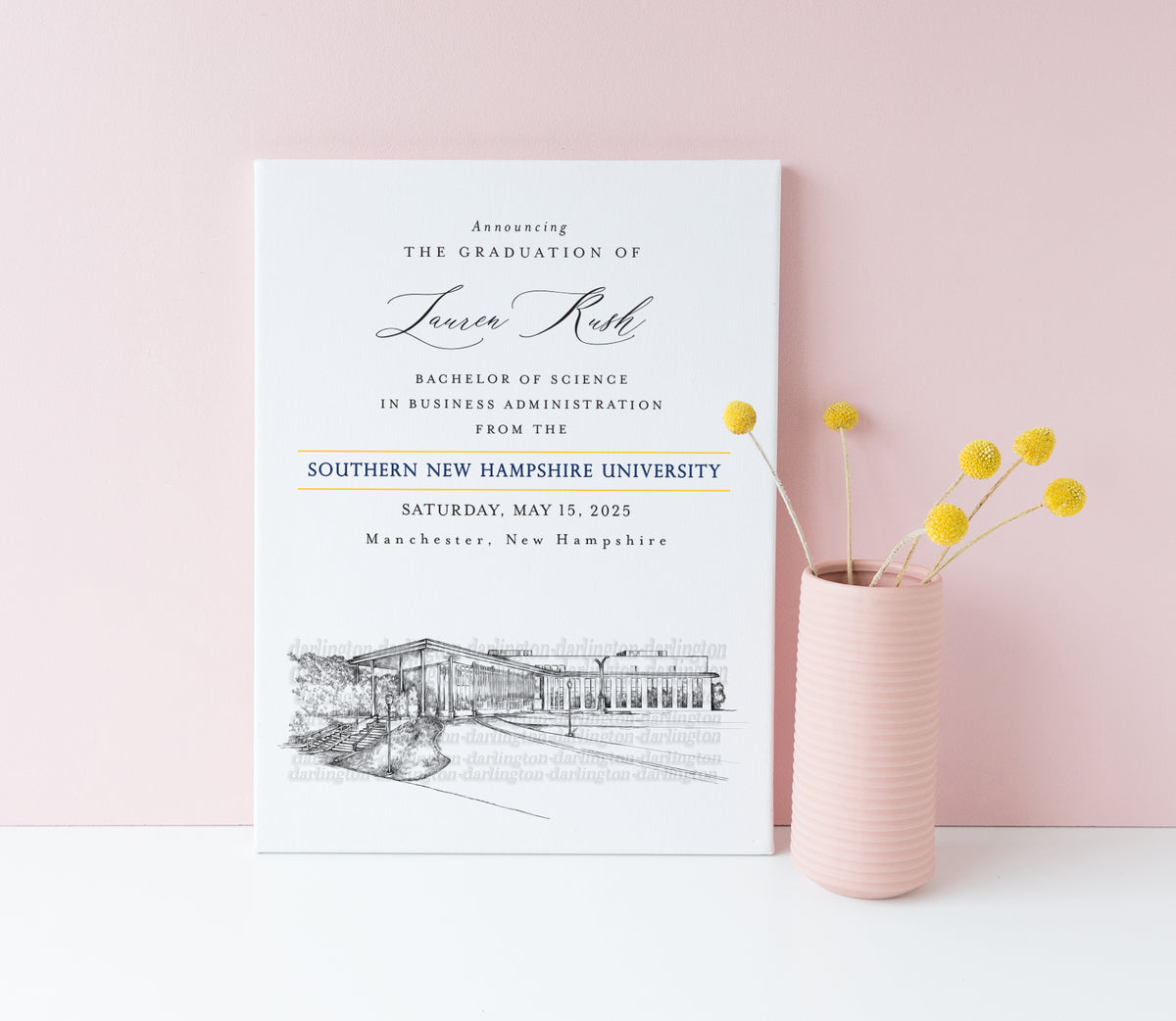 Southern New Hampshire University Graduation Announcement, Invitation ...